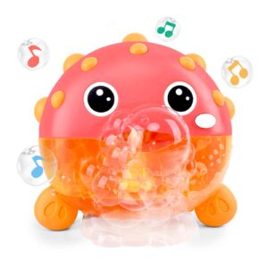 chengjiaing bubble bath maker for the bathtub，puffer bubble machine with music，baby bathroom blowing bubbles toys,the great gifts for toddlers over 3 years old girl boy