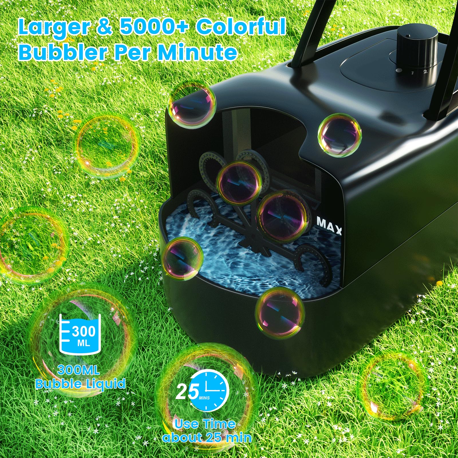 Bubble Machine, Electronic Bubble Blower, Automatic Bubble Maker, Portable Decoration Accessory for Weddings, Kids, Party