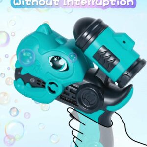 Dinosaur Bubble Gun Blaster for Kids, Bubble Machine Blower Maker with Lights & Sounds,Bubble Guns for Toddlers 1-3,Outdoor Summer Toys Gifts for Boys Girls