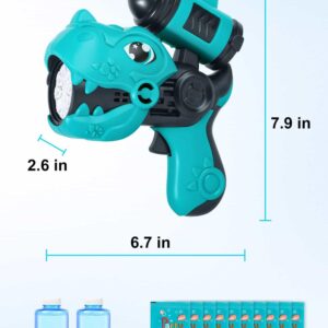 Dinosaur Bubble Gun Blaster for Kids, Bubble Machine Blower Maker with Lights & Sounds,Bubble Guns for Toddlers 1-3,Outdoor Summer Toys Gifts for Boys Girls