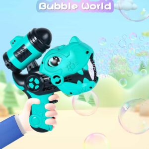 Dinosaur Bubble Gun Blaster for Kids, Bubble Machine Blower Maker with Lights & Sounds,Bubble Guns for Toddlers 1-3,Outdoor Summer Toys Gifts for Boys Girls