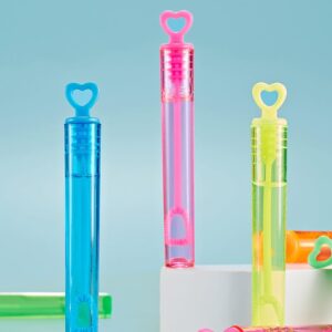 20 Pcs Empty Colorful Bubble Wands Party Bag Bubbles Mini Party Bubbles Small Bubble Tubes Wedding Favour Bubbles Heart