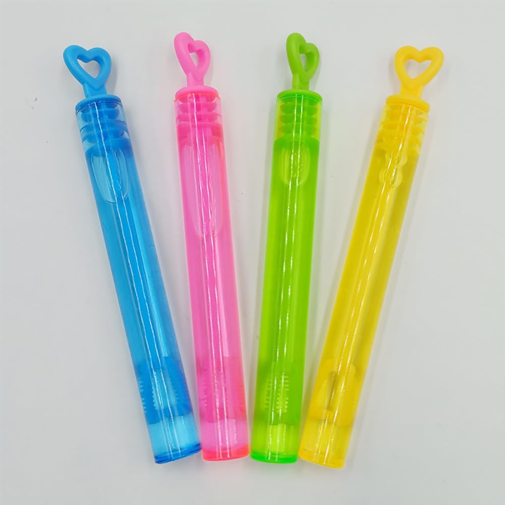 20 Pcs Empty Colorful Bubble Wands Party Bag Bubbles Mini Party Bubbles Small Bubble Tubes Wedding Favour Bubbles Heart