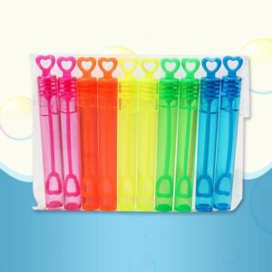 20 Pcs Empty Colorful Bubble Wands Party Bag Bubbles Mini Party Bubbles Small Bubble Tubes Wedding Favour Bubbles Heart