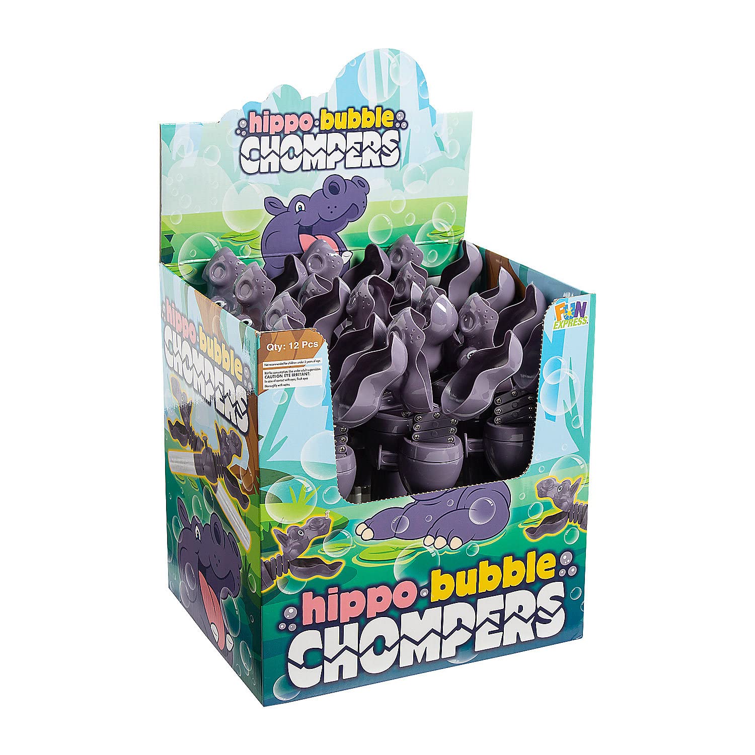 Hippo Bubble Bottle Chompers 12 Pieces