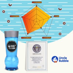 Uncle Bubble 12.8 Oz Concentrated Bubble Solution | Make 1 Gallon (1:9) Refill Solution for Kids Bubble Machine, Giant Wand and Gun Blower | Party Celebrations, Classroom Prizes, Toys (Silver Cap)