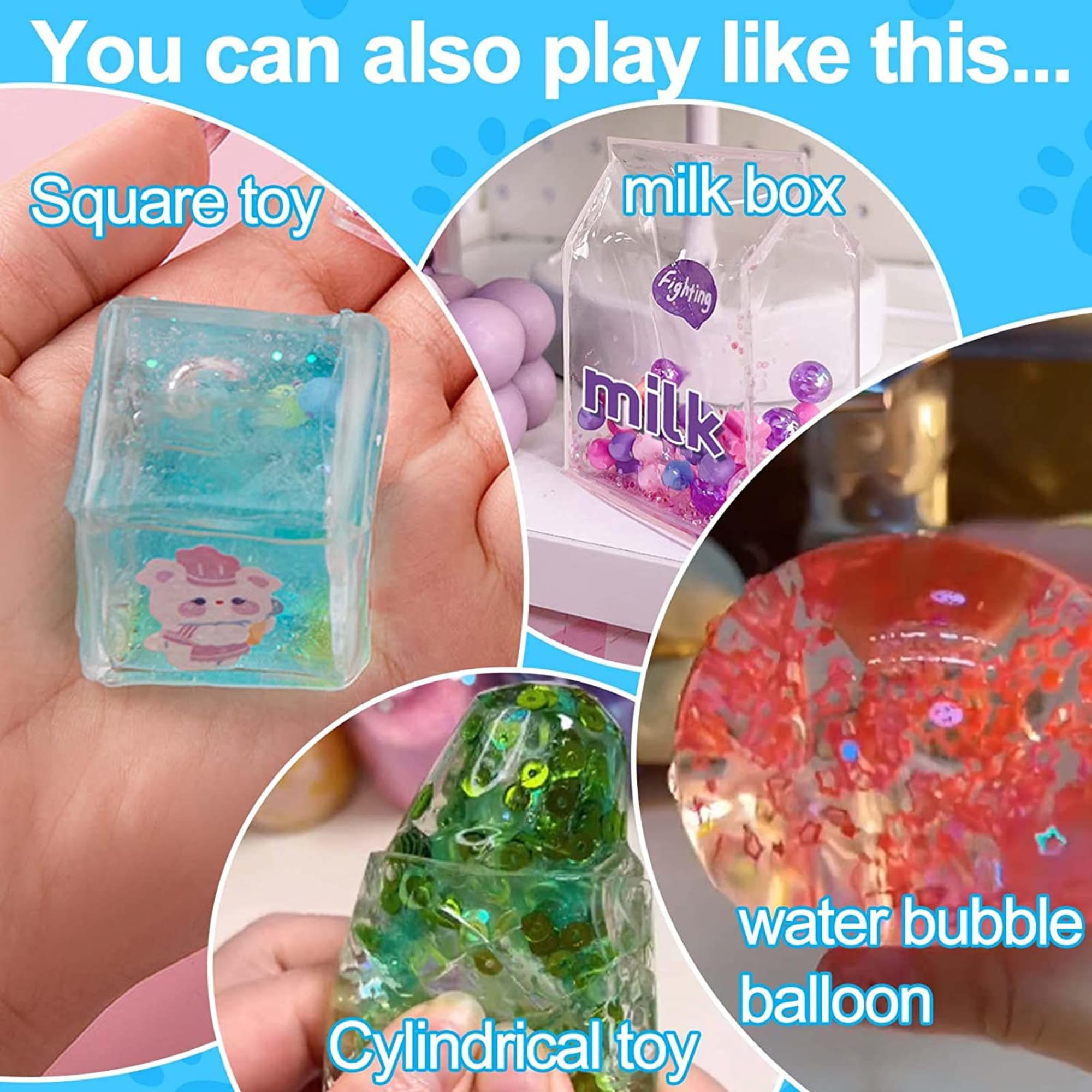 Atlas Toys - Nano Tape Bubble Kit for Kids - Bubbles Toys for Party for Kid, Girls, Boys and Adult - Nano Tape Squishy Kit Toy - Nano Tape Bubbles Party Balloon Tape Decoration - Children's Gifts