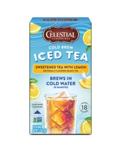 celestial seasonings cold brew sweetened with lemon, 18 count