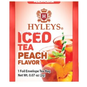 Hyleys Iced Black Tea Peach Flavor - 20 Tea Bags