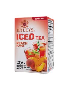 hyleys iced black tea peach flavor - 20 tea bags