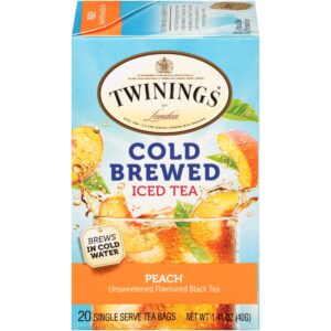 twinings peach cold brewed iced tea - 20 ct