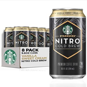 starbucks nitro cold brew, vanilla sweet cream 9.6 fl oz can (8 pack) (packaging may vary)