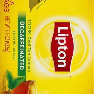 Lipton Black Tea Bags, Decaffeinated, 50 ct