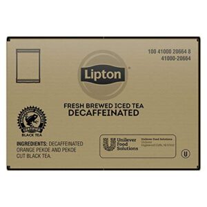 Lipton Decaffinated Tea Bags, Black Tea, Unsweetened Iced Tea, 3 Gallon-Sized Tea Bags(Pack of 16)