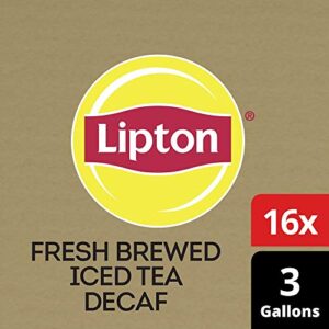 Lipton Decaffinated Tea Bags, Black Tea, Unsweetened Iced Tea, 3 Gallon-Sized Tea Bags(Pack of 16)