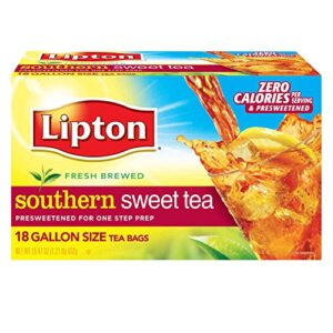 lipton southern sweet tea, gallon-size tea bags, 18-count