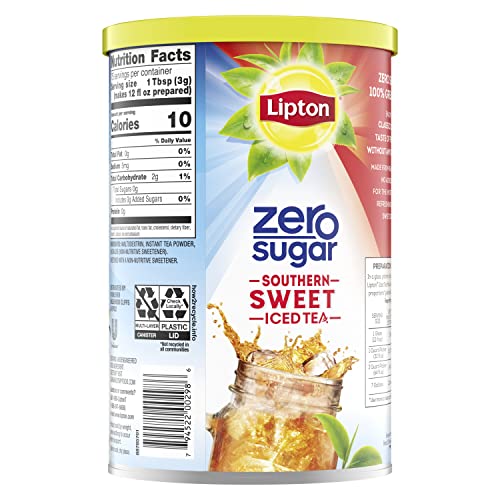 Lipton Iced Tea Mix, Sugar-Free, Southernn Sweet Tea, Makes 28 Quarts, 8.1 Ounce(Pack of 1)