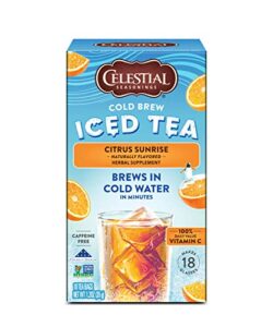 celestial seasonings cold brew citrus sunrise, 18 count