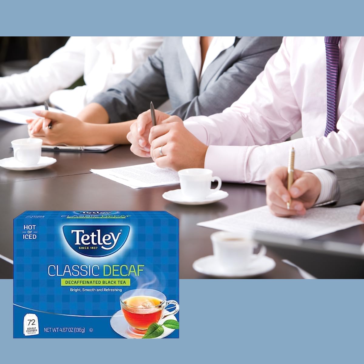 Tetley Classic Decaf Decaffeinated Black Tea Bags, 72 count - Pack of 3 (216 count in total)