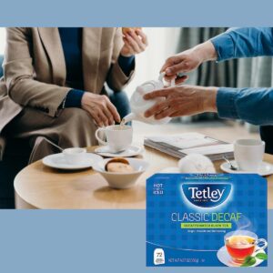 Tetley Classic Decaf Decaffeinated Black Tea Bags, 72 count - Pack of 3 (216 count in total)