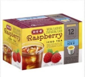 h.e.b iced tea single serve cups 12 cts. raspberry (pack of 2)