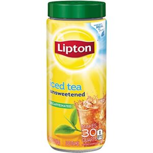 lipton decaffeinated unsweetened iced tea mix, 30 qt (pack of 2)