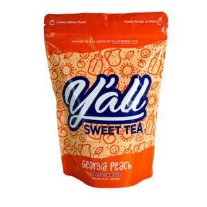 y'all georgia peach tea limited edition 10 oz (caffeinated)