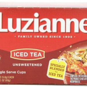 Luzianne Unsweetened Iced Tea, Single Serve K-Cup Pods, 12 Count