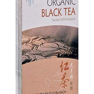 Prince of Peace Organic Black Tea, 2 Pack - 100 Tea Bags Each – 100% Organic Black Tea – Unsweetened Black Tea – Lower Caffeine Alternative to Coffee – Herbal Health Benefits