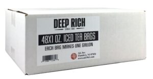 deep rich 48 x 1 oz black iced tea filter bags