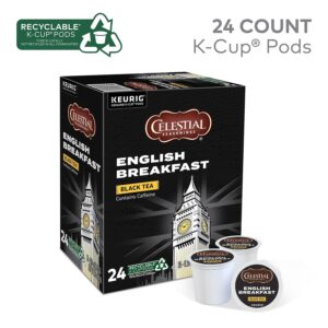 Celestial Seasonings English Breakfast Black Tea, Single-Serve Keurig K-Cup Pods, 24 Count