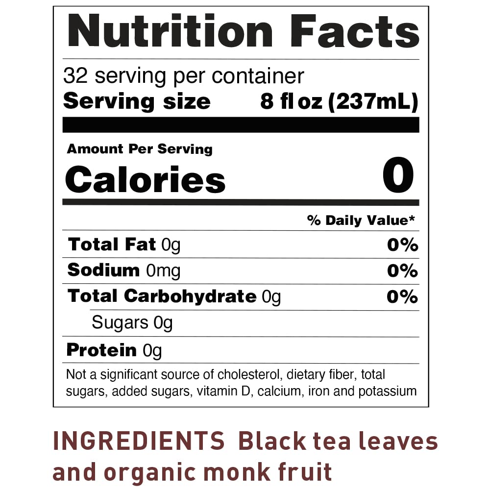 The Republic of Tea – Keto-Friendly Sweet Iced Black Tea, 8 Large Quart-Sized Iced Tea Pouches, Naturally Caffeinated