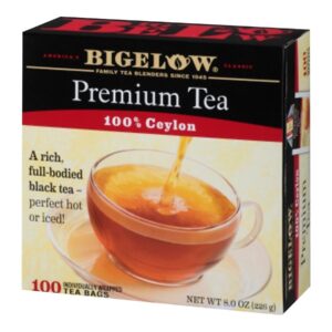 Bigelow 100 Count Premium Blend Black Tea, Contains 100 Individually Wrapped Tea Bags, Full Caffeine