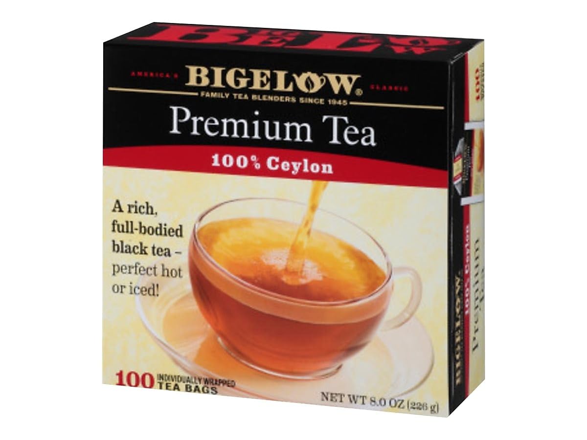 Bigelow 100 Count Premium Blend Black Tea, Contains 100 Individually Wrapped Tea Bags, Full Caffeine