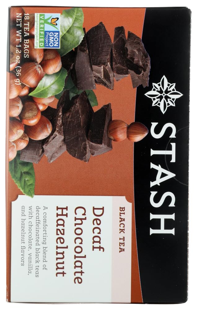 Stash Decaf Chocolate Hazelnut Black Tea, 18 count, 1pack