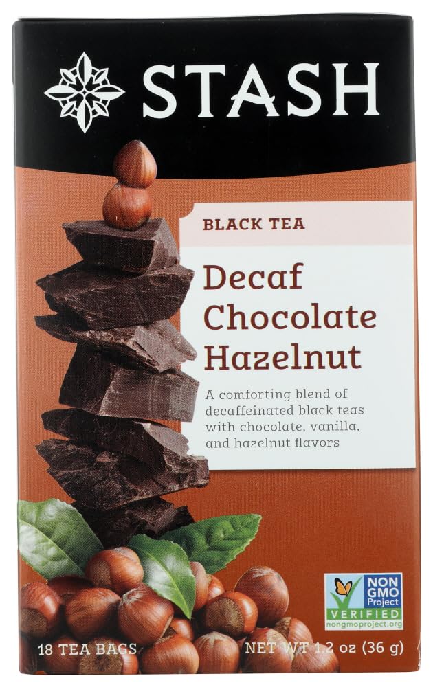 Stash Decaf Chocolate Hazelnut Black Tea, 18 count, 1pack