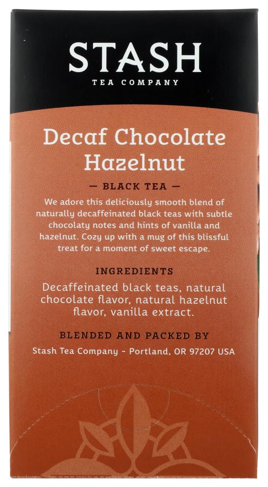 Stash Decaf Chocolate Hazelnut Black Tea, 18 count, 1pack