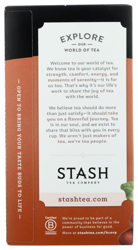 Stash Decaf Chocolate Hazelnut Black Tea, 18 count, 1pack