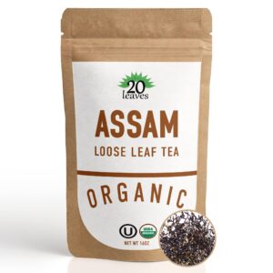 Assam Loose Leaf Black Tea - 100% Certified Organic - 1lb Pouch - 16oz Resealable Bag - 1 Pack