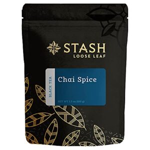 stash tea chai spice premium loose leaf black tea, 3.5 ounce