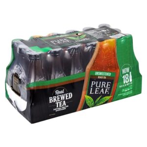 lipton pure leaf unsweetened iced black tea, 18 pk./16.9 oz.