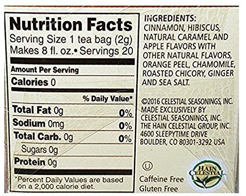 Celestial Seasonings Sweet Harvest Pumpkin Black Tea, 20-tea Bags, 2.3oz and Celestial Seasonings Caramel Apple Dream Tea, 20 Count Tea Bags -2 Boxes (40 Bags) Limited Edition Fall Flavors Bundle