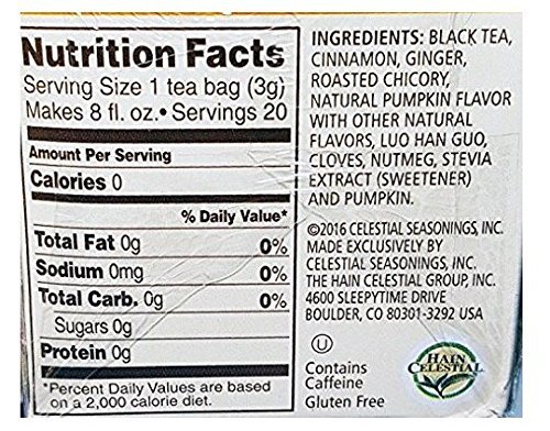 Celestial Seasonings Sweet Harvest Pumpkin Black Tea, 20-tea Bags, 2.3oz and Celestial Seasonings Caramel Apple Dream Tea, 20 Count Tea Bags -2 Boxes (40 Bags) Limited Edition Fall Flavors Bundle