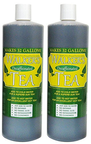 Walkers Liquid Tea Concentrate Without Caffeine- 64 ounces total (pack of 2 - 32 ounce bottles) Makes 64 Gallons