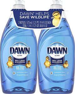 dawn ultra dishwashing liquid dish soap original scent, 19.4 fluid ounce (pack of 2)