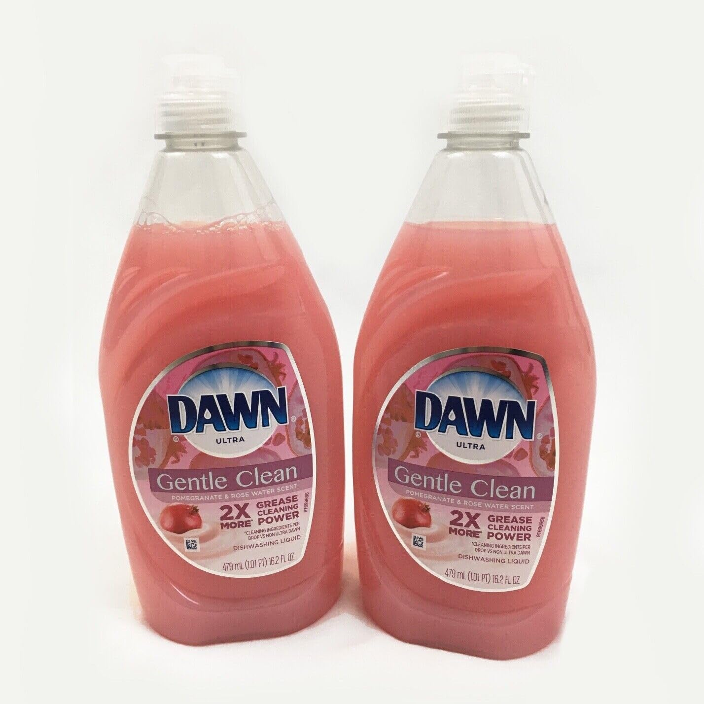 Dawn Gentle Clean Dishwashing Liquid 16.2 oz, Pomegranate & Rose Water Scent (Pack of 2)