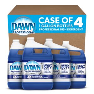 dawn professional heavy duty manual pot and pan dish soap detergent, 1 gallon (case of 4)