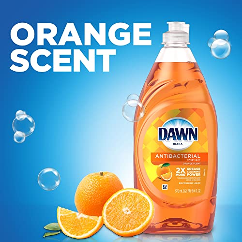 Dawn® Ultra Antibacterial Hand Soap Dishwashing Liquid Dishwashing Soap, Orange Scent, 40 Oz Bottle