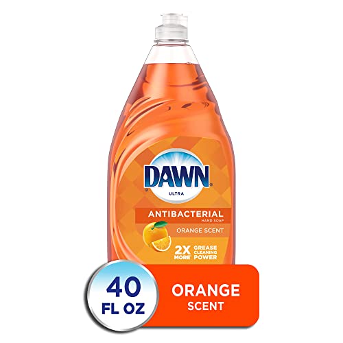 Dawn® Ultra Antibacterial Hand Soap Dishwashing Liquid Dishwashing Soap, Orange Scent, 40 Oz Bottle