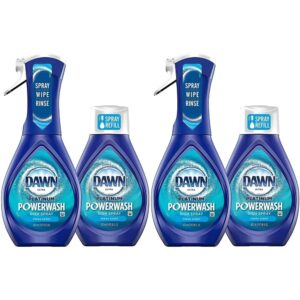 dawn powerwash spray starter kit, platinum dish soap, fresh scent, 1 starter kit + 1 powerwash refill, 16 fl oz each (pack of 2)